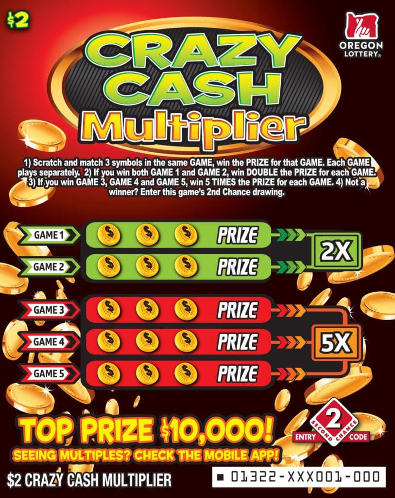 Crazy Cash Multiplier – Lottery Scratch Tickets | Oregon Lottery