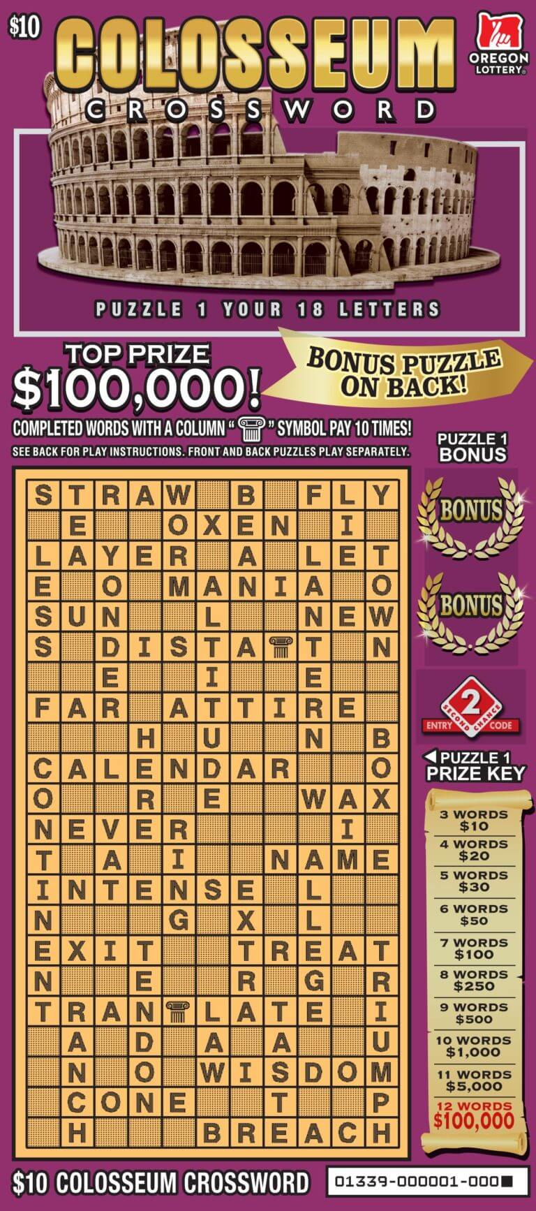 Colosseum Crossword – Lottery Scratch Tickets | Oregon Lottery