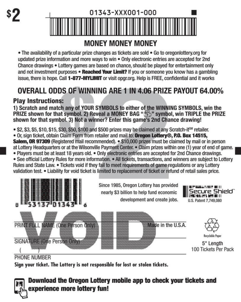 Money Money Money - Lottery Scratch Tickets | Oregon Lottery