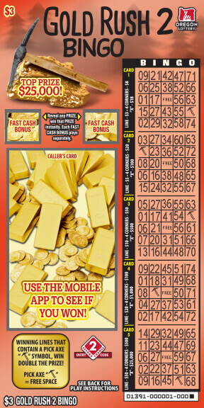 Gold Rush 2 Bingo - Lottery Scratch Tickets | Oregon Lottery
