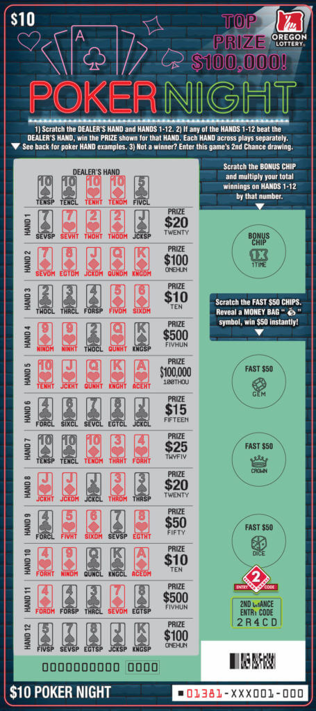 Poker Night - Lottery Scratch Tickets | Oregon Lottery