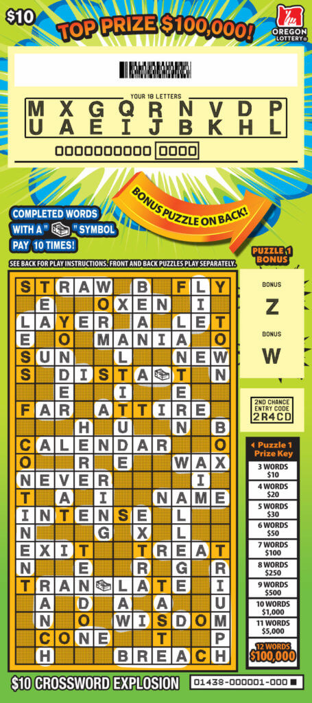 Crossword Explosion – Lottery Scratch Tickets | Oregon Lottery