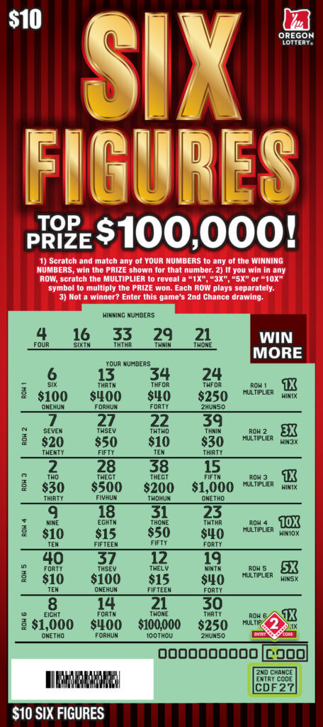 Six Figures - Lottery Scratch Tickets | Oregon Lottery