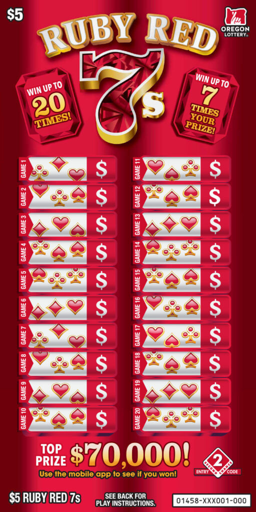 Ruby Red 7s - Lottery Scratch Tickets | Oregon Lottery