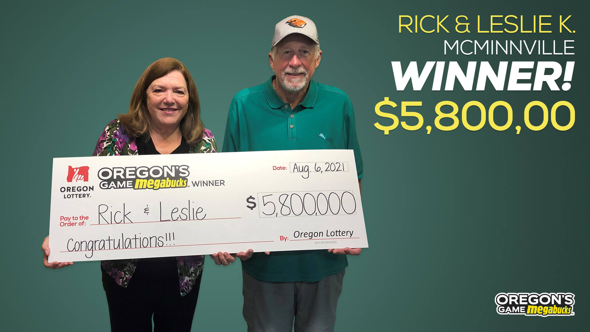 Richard K. - McMinnville Megabucks Winner | Oregon Lottery