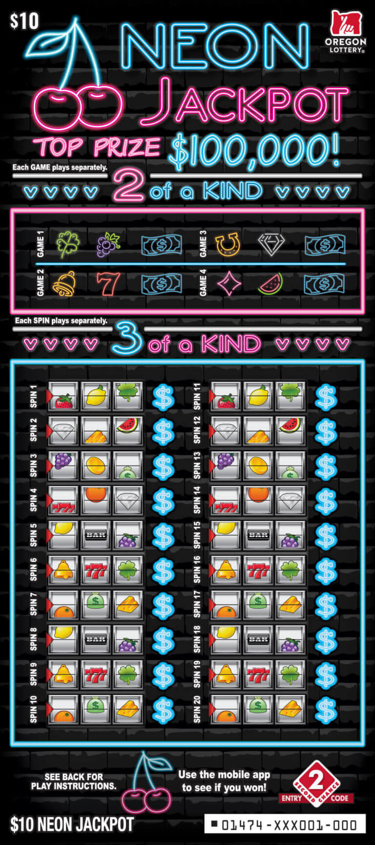 Neon Jackpot - Lottery Scratch Tickets | Oregon Lottery