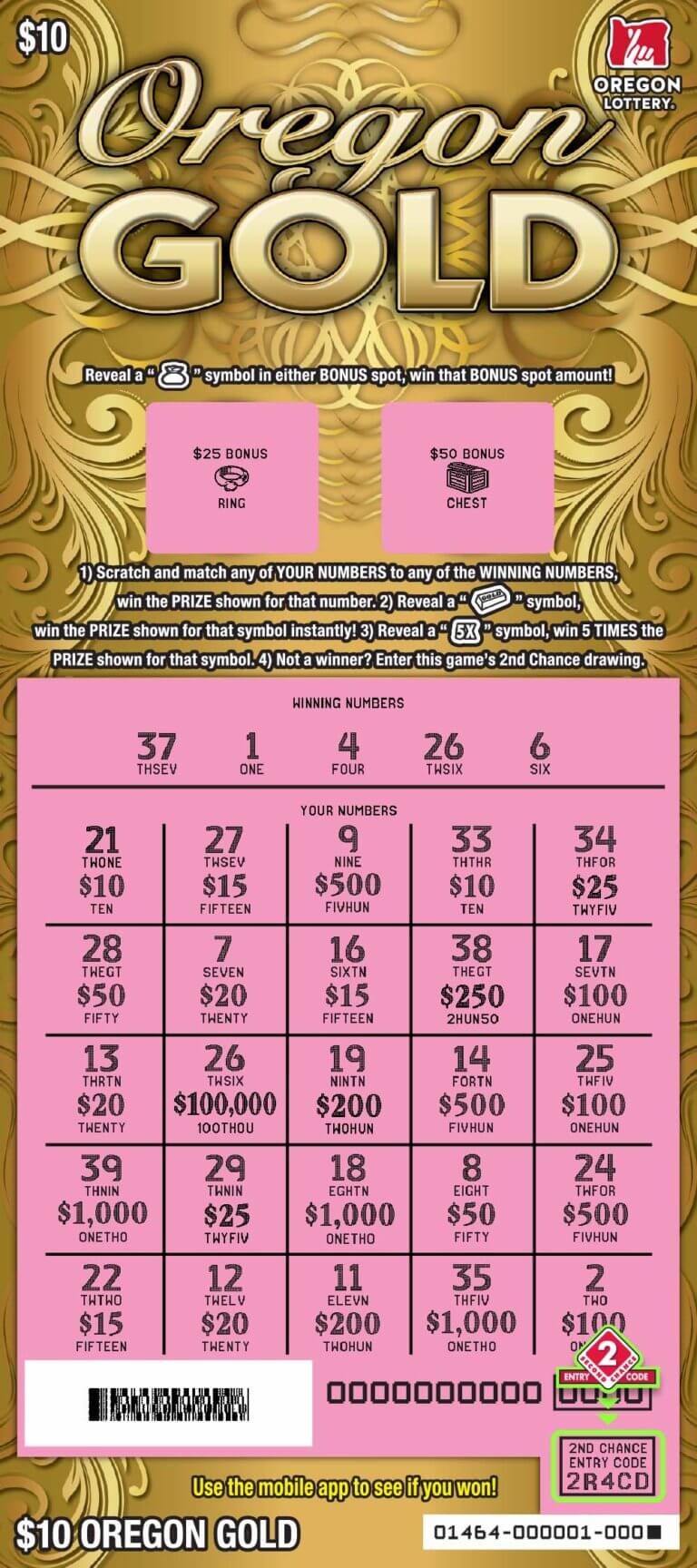 Oregon Gold – Lottery Scratch Tickets | Oregon Lottery