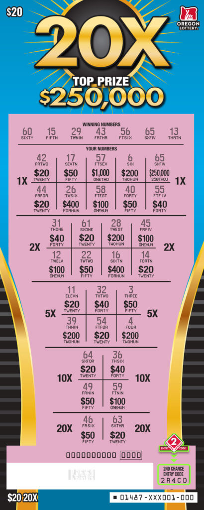 20X - Lottery Scratch Tickets | Oregon Lottery