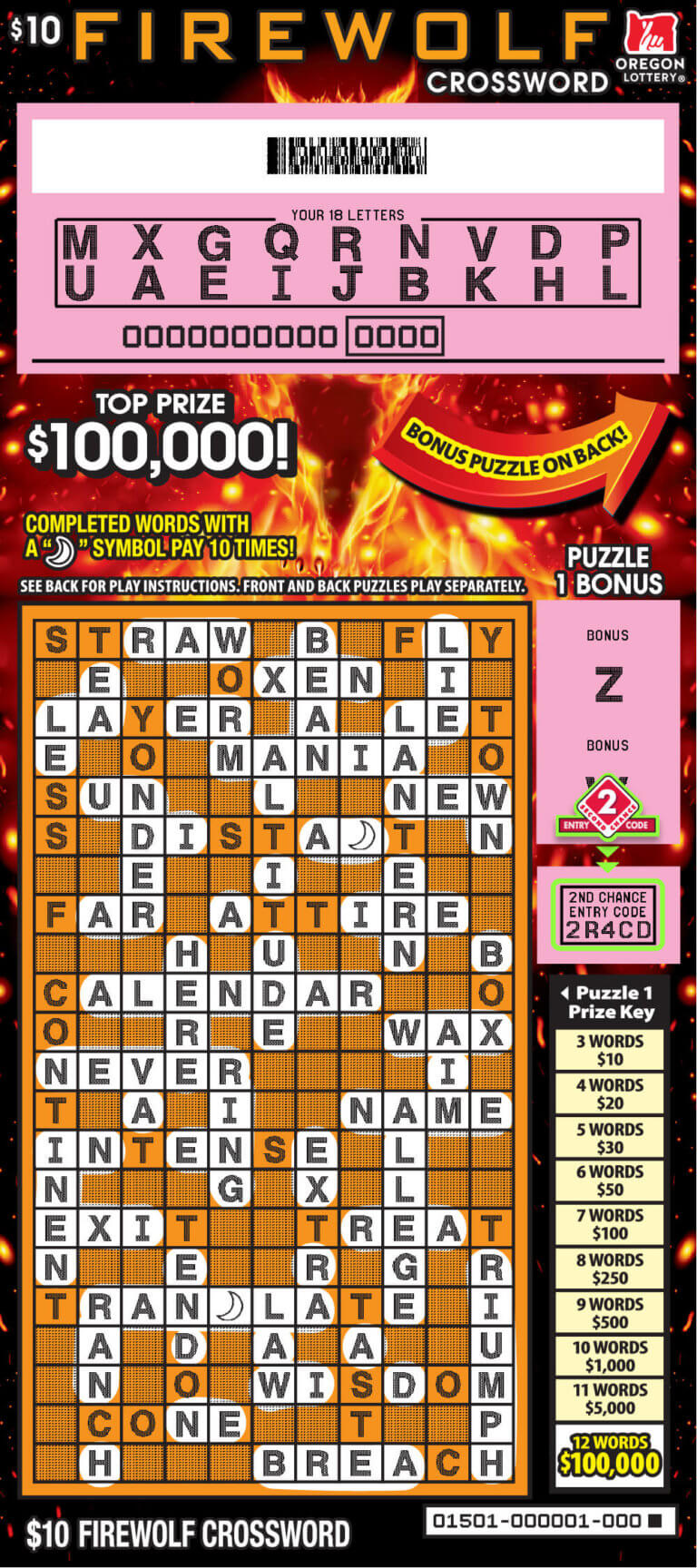 Firewolf Crossword – Lottery Scratch Tickets | Oregon Lottery