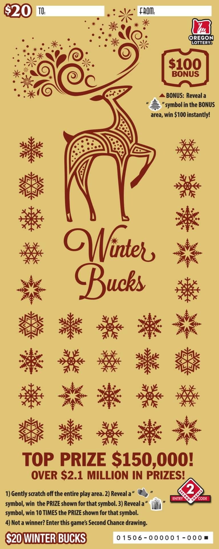 Winter Bucks – Lottery Scratch Tickets | Oregon Lottery