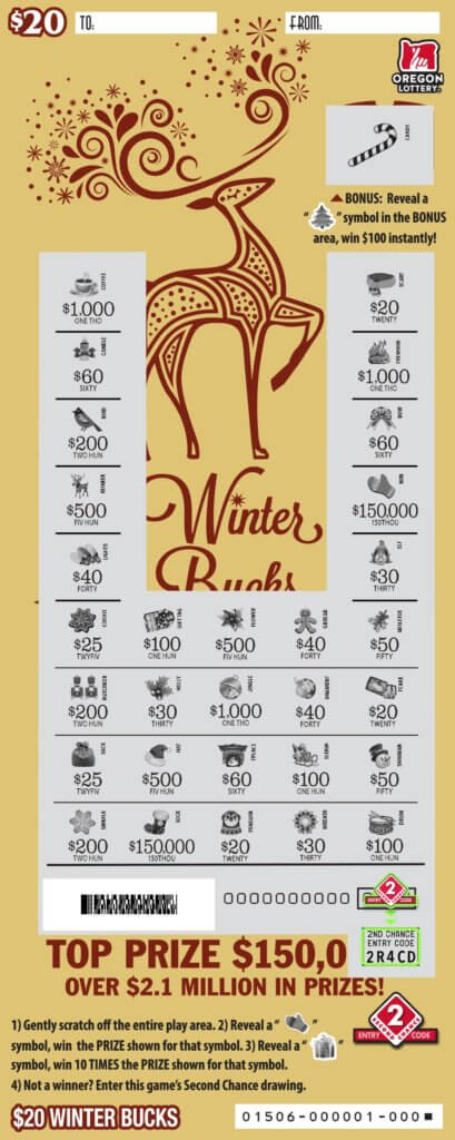 Winter Bucks – Lottery Scratch Tickets | Oregon Lottery