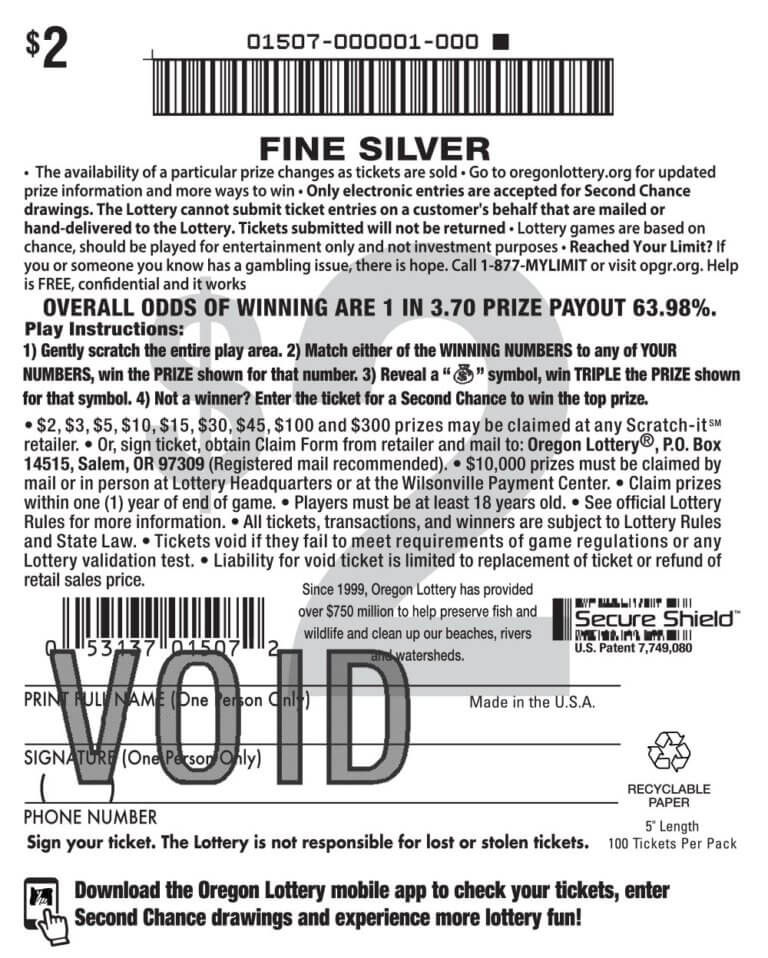 Fine Silver – Lottery Scratch Tickets | Oregon Lottery