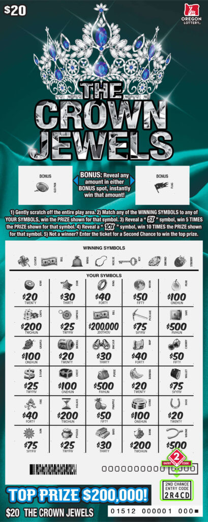 The Crown Jewels – Lottery Scratch Tickets | Oregon Lottery
