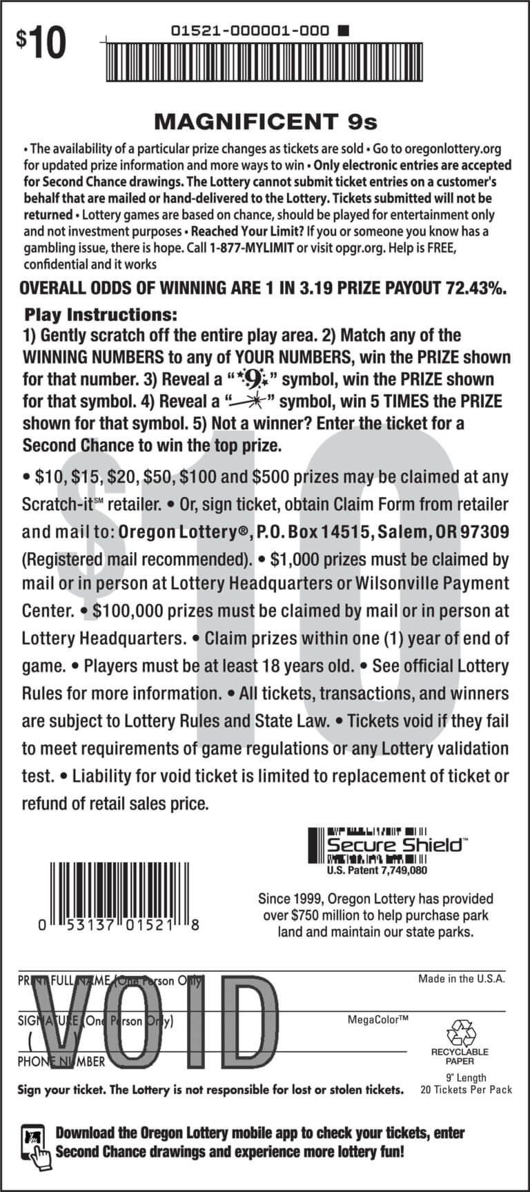 Magnificent 9s - Lottery Scratch Tickets | Oregon Lottery