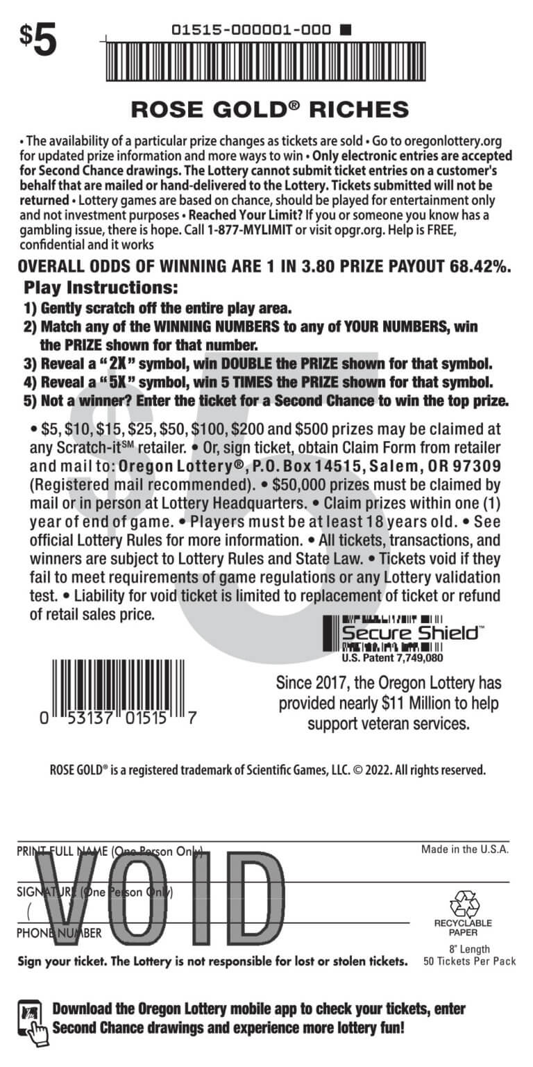 Rose Gold Riches - Lottery Scratch Tickets | Oregon Lottery