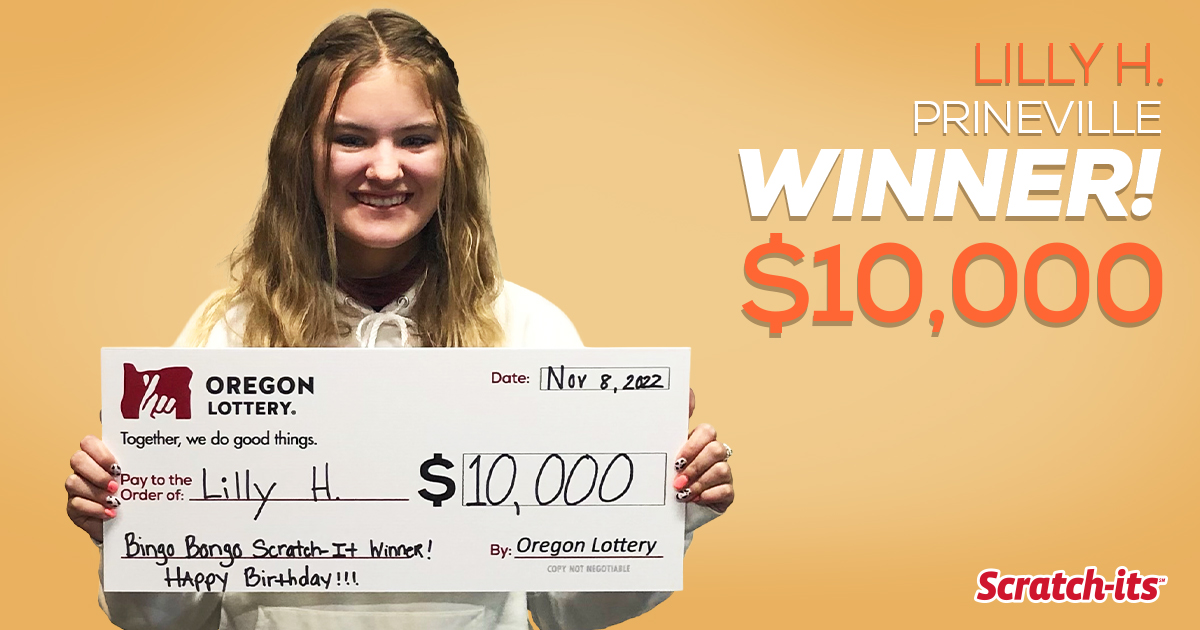 Lilly H - Prineville - Scratch-it Winner - Oregon Lottery