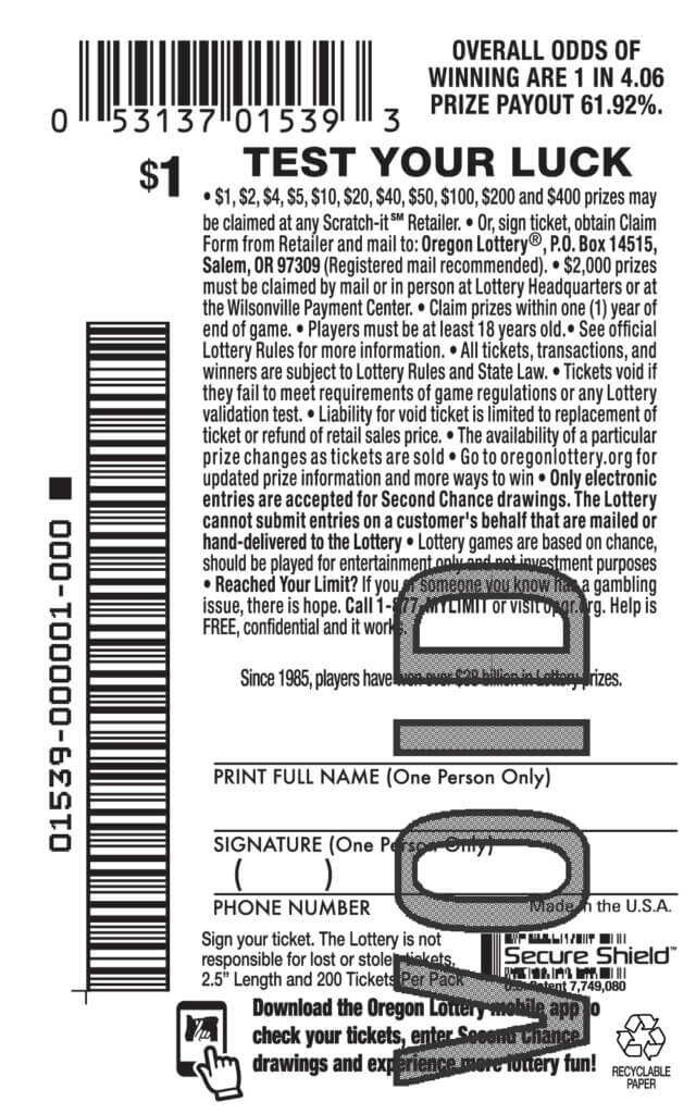 Test Your Luck – Lottery Scratch Tickets | Oregon Lottery