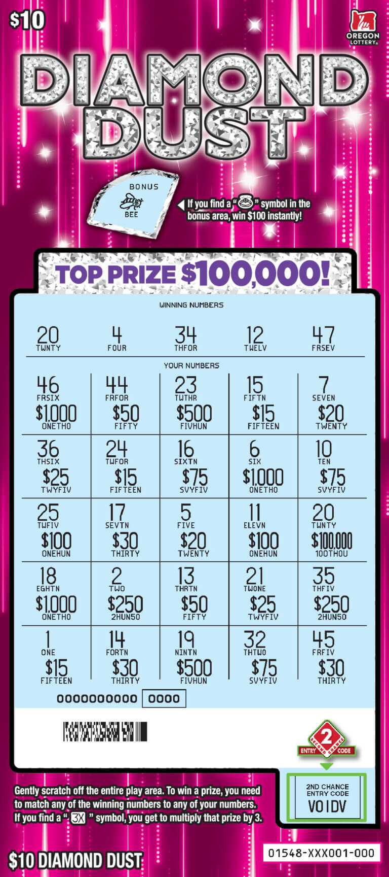 Diamond Dust - Lottery Scratch Tickets | Oregon Lottery