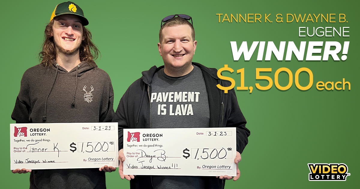 Tanner and Dwayne — Video Lottery winner | Oregon Lottery