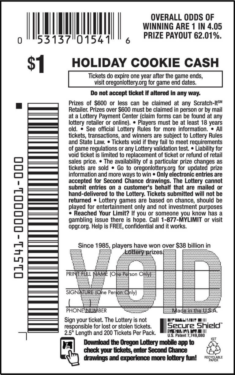 Holiday Cookie Cash - Lottery Scratch Tickets | Oregon Lottery