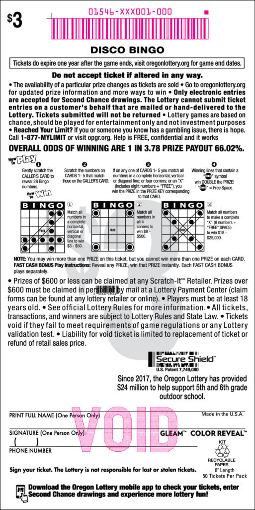 Disco Bingo - Lottery Scratch Tickets | Oregon Lottery