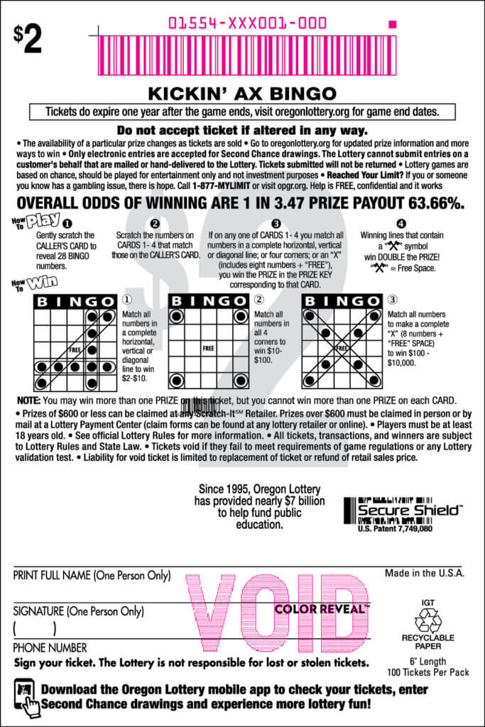 Kickin' Ax Bingo - Lottery Scratch Tickets | Oregon Lottery