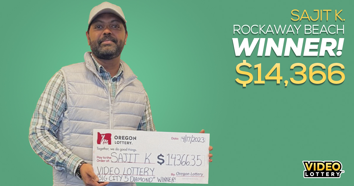 Sajit K. — Video Lottery winner | Oregon Lottery