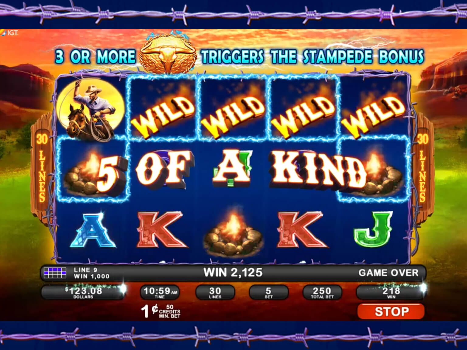 Thunder Stampede | Video Lottery Poker, Line Games & More