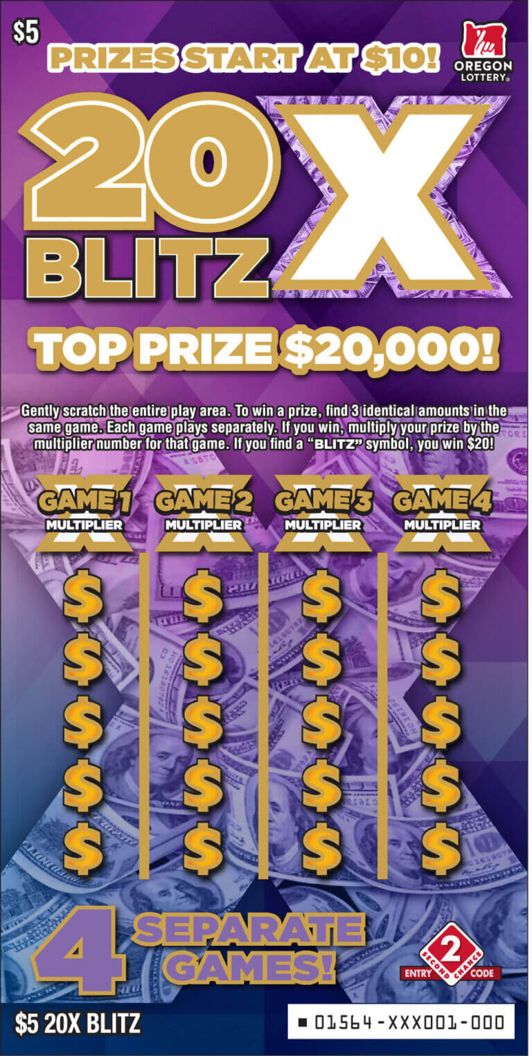 20X Blitz - Lottery Scratch Tickets | Oregon Lottery