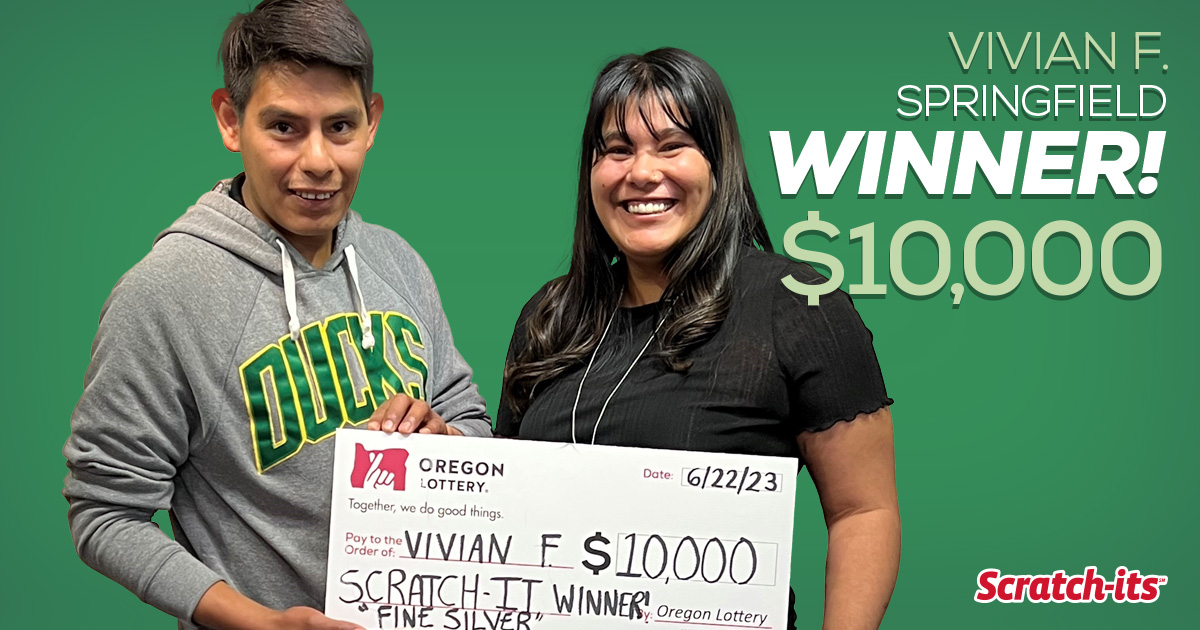 Vivian F., Springfield - Scratch-it Winner - Oregon Lottery