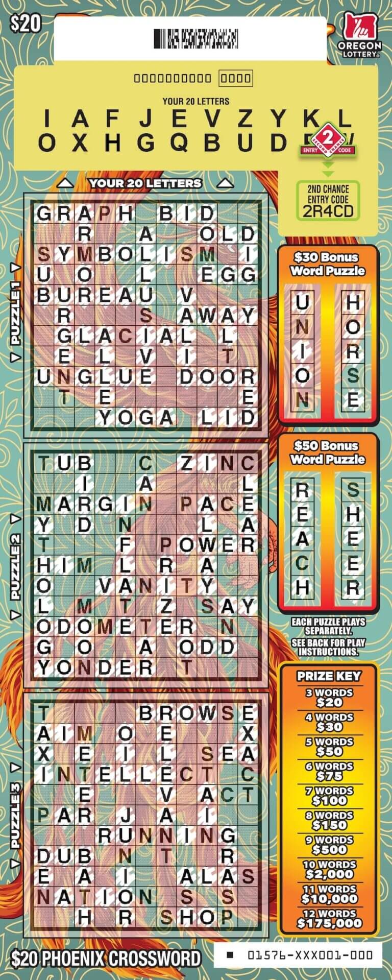 Phoenix Crossword – Lottery Scratch Tickets | Oregon Lottery