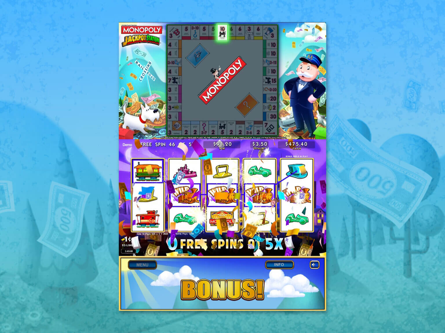 Monopoly Jackpot Station | Video Poker, Line Games and More