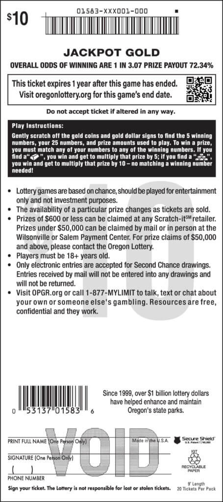 Jackpot Gold - Lottery Scratch Tickets | Oregon Lottery