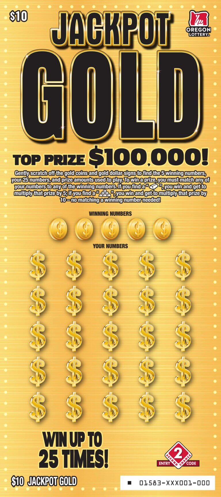 Jackpot Gold - Lottery Scratch Tickets | Oregon Lottery