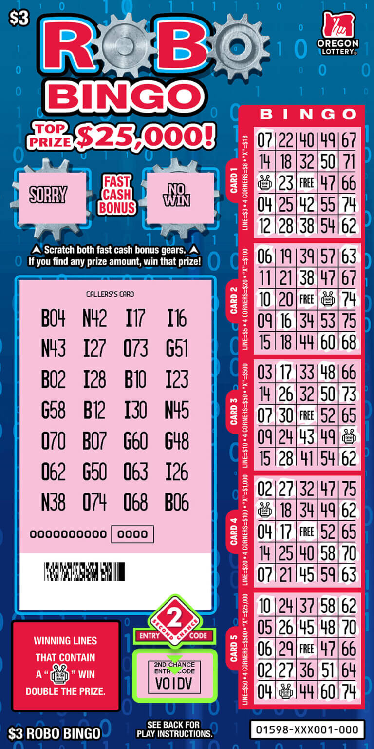 Robo Bingo - Lottery Scratch Tickets | Oregon Lottery