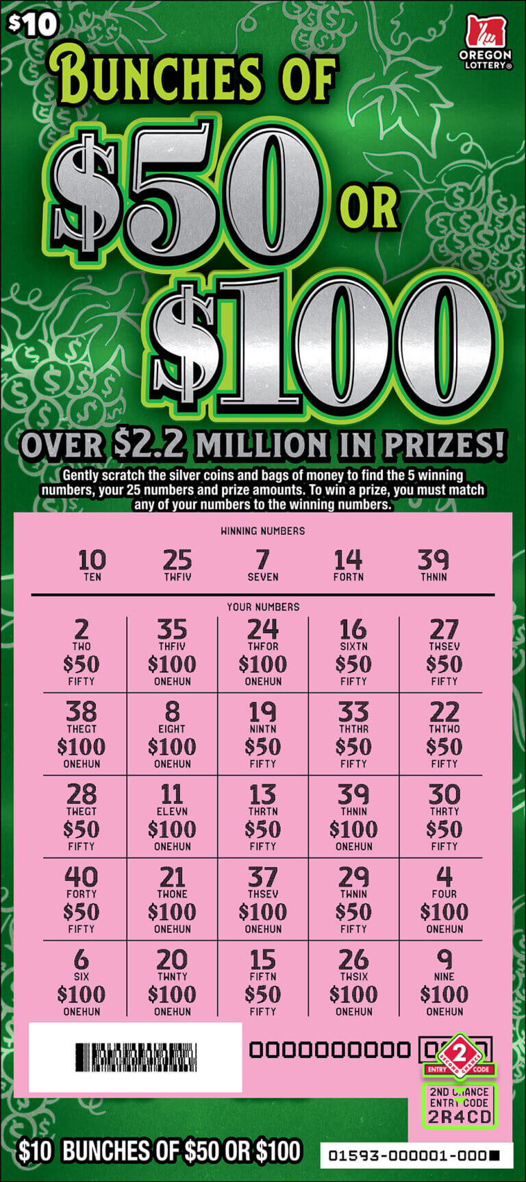 Bunches of $50 or $100 - Lottery Scratch Tickets | Oregon Lottery