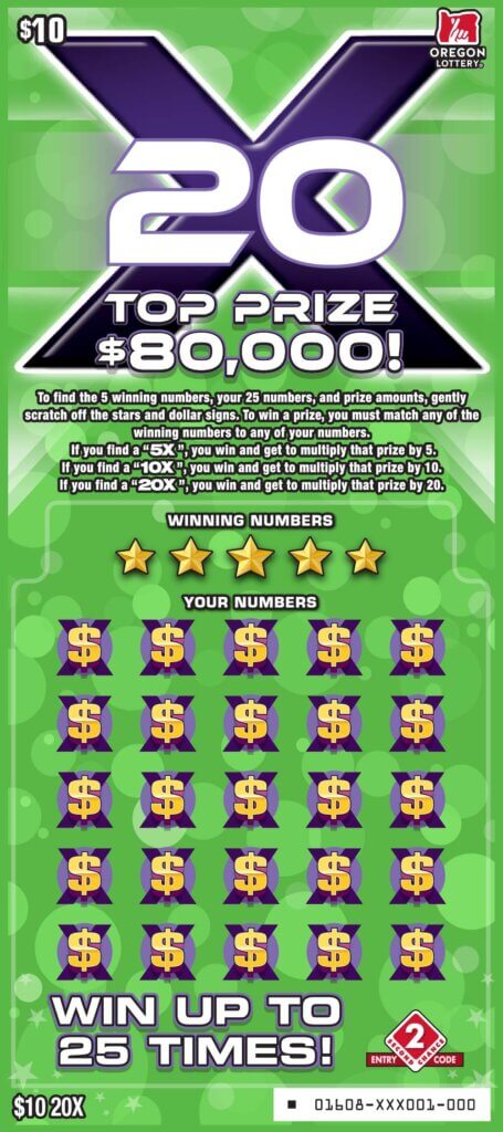20X - Lottery Scratch Tickets | Oregon Lottery
