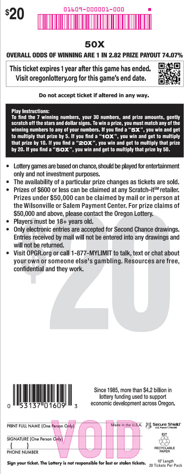 50X - Lottery Scratch Tickets | Oregon Lottery