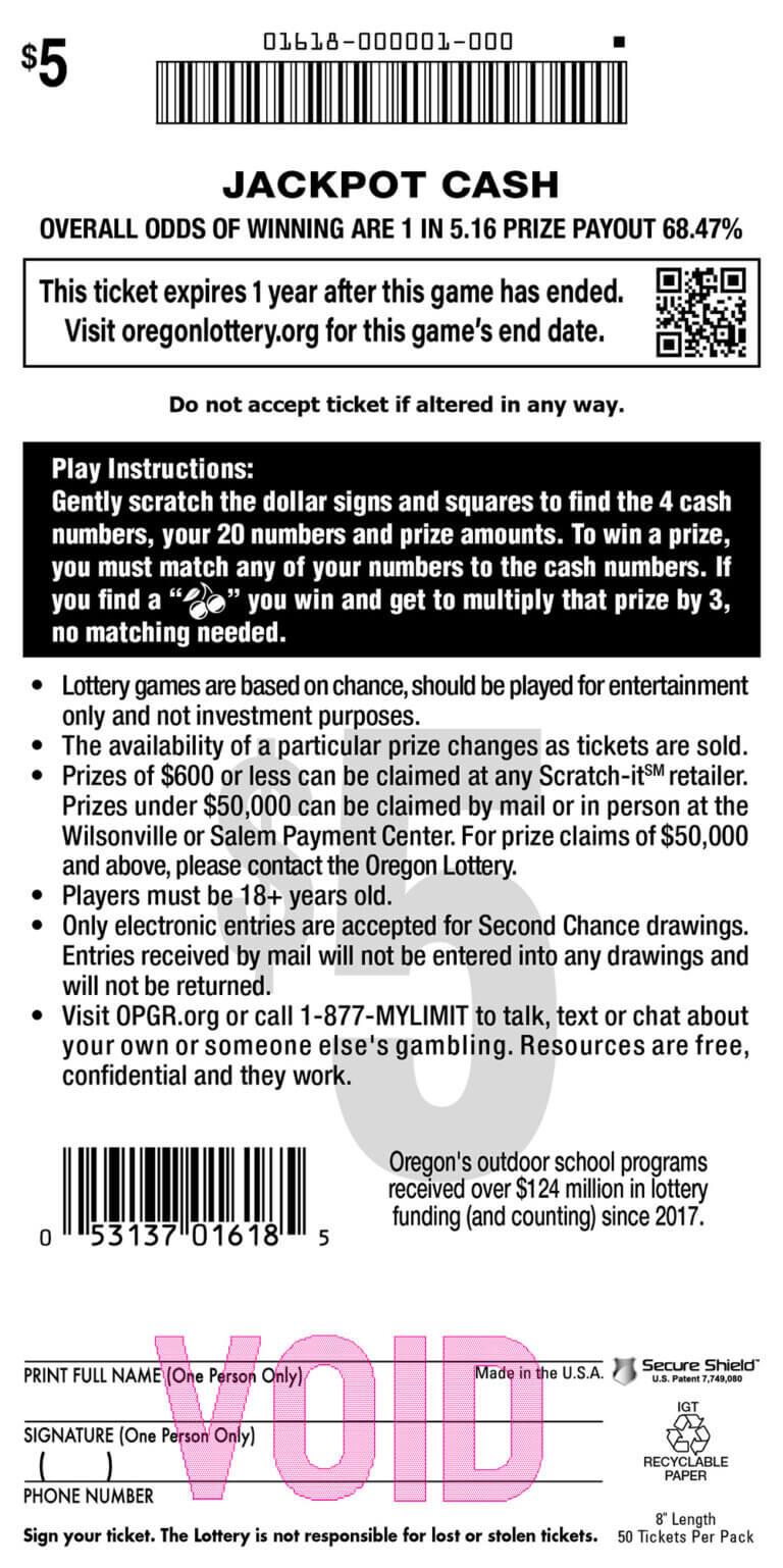 Jackpot Cash - Lottery Scratch Tickets | Oregon Lottery