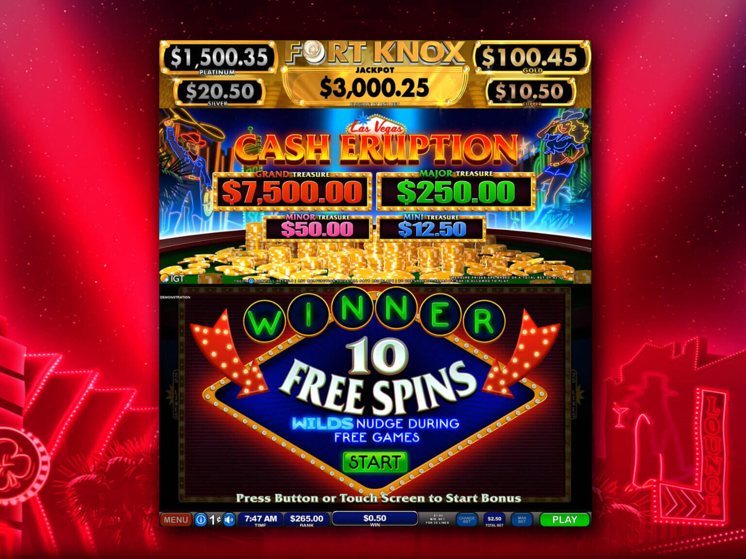 Cash Eruption Las Vegas | Video Poker, Line Games & More