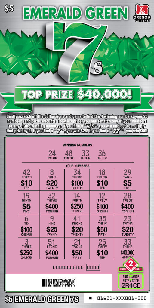 Emerald Green 7s - Lottery Scratch Tickets | Oregon Lottery