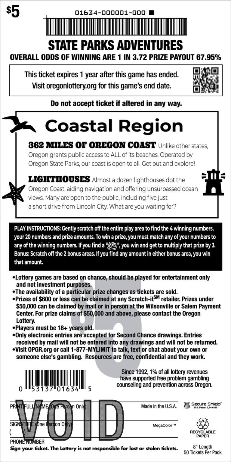 State Parks Adventures - Lottery Scratch Tickets | Oregon Lottery