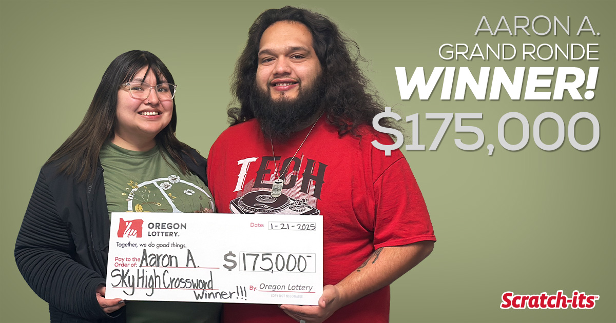 Aaron A - Oregon Lottery Scratch-it Winner