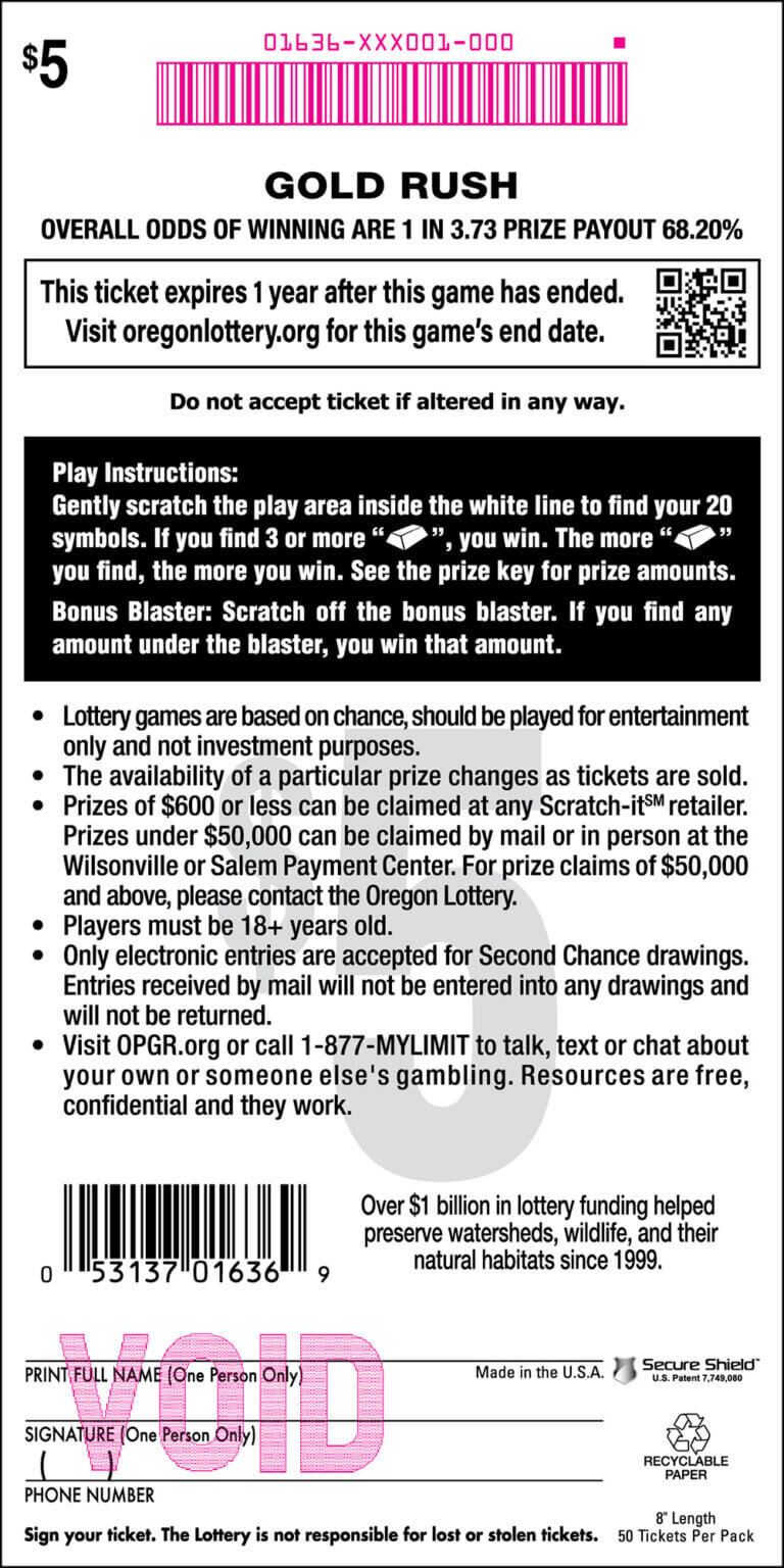 Gold Rush - Lottery Scratch-its | Oregon Lottery