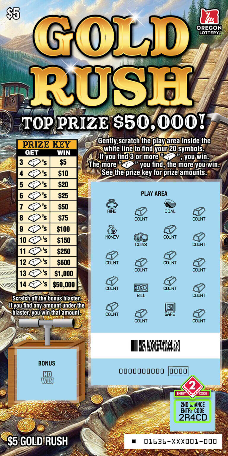 Gold Rush - Lottery Scratch-its | Oregon Lottery