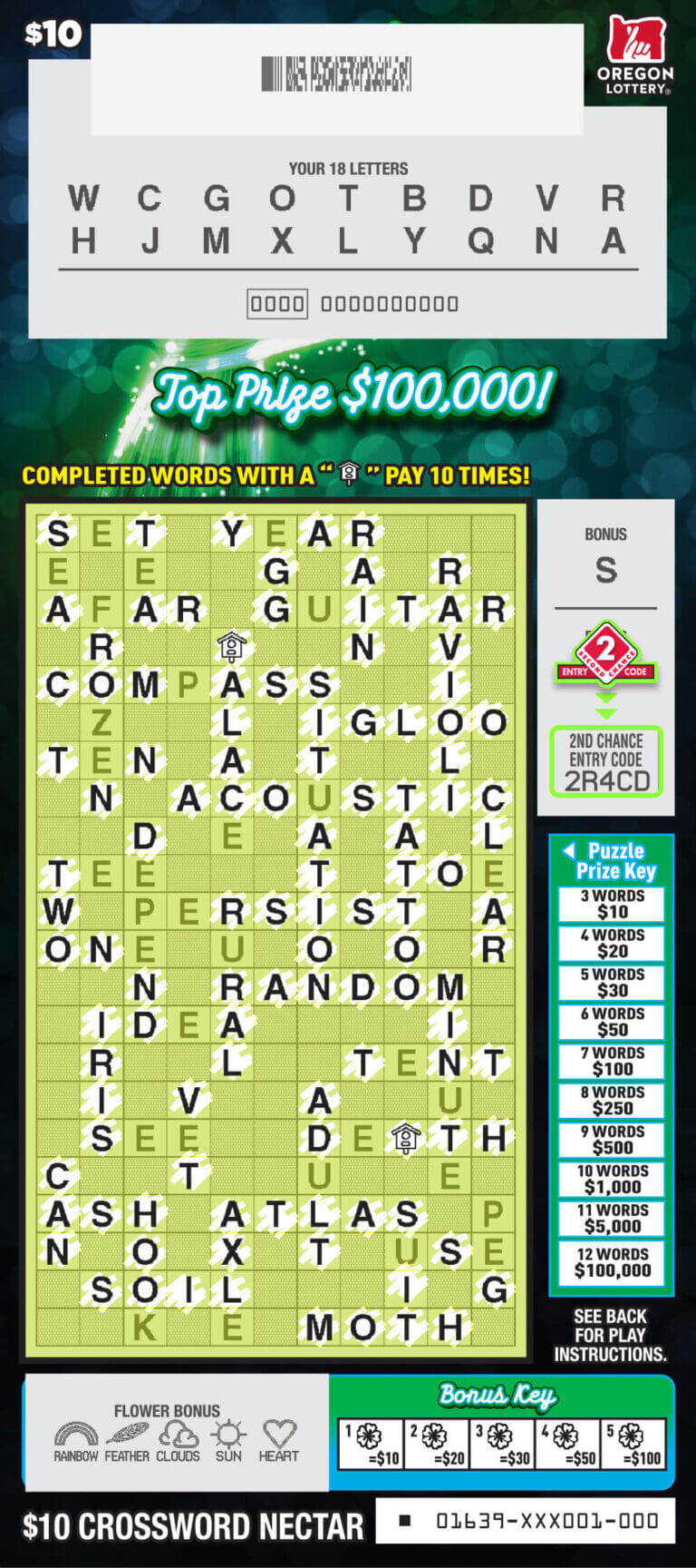 Crossword Nectar – Scratch-its | Oregon Lottery