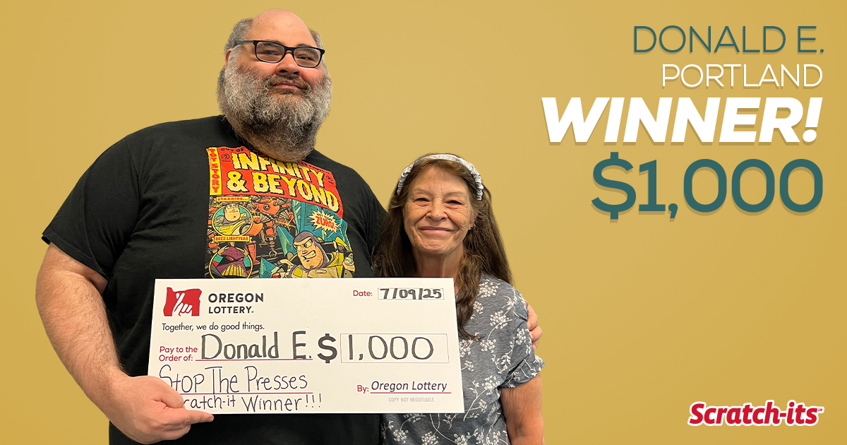 Donald E. – Oregon Lottery Scratch-it Winner