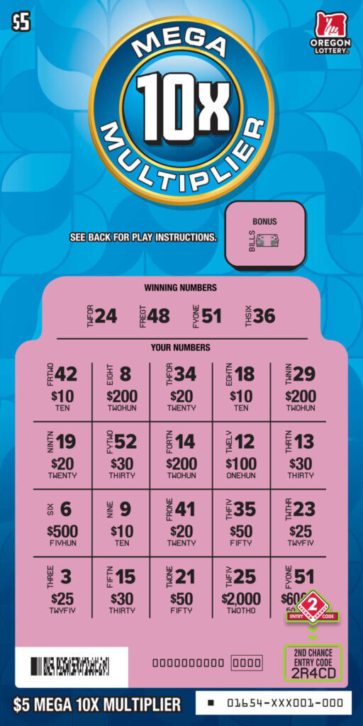 Mega 10X Multiplier - Lottery Scratch Tickets | Oregon Lottery
