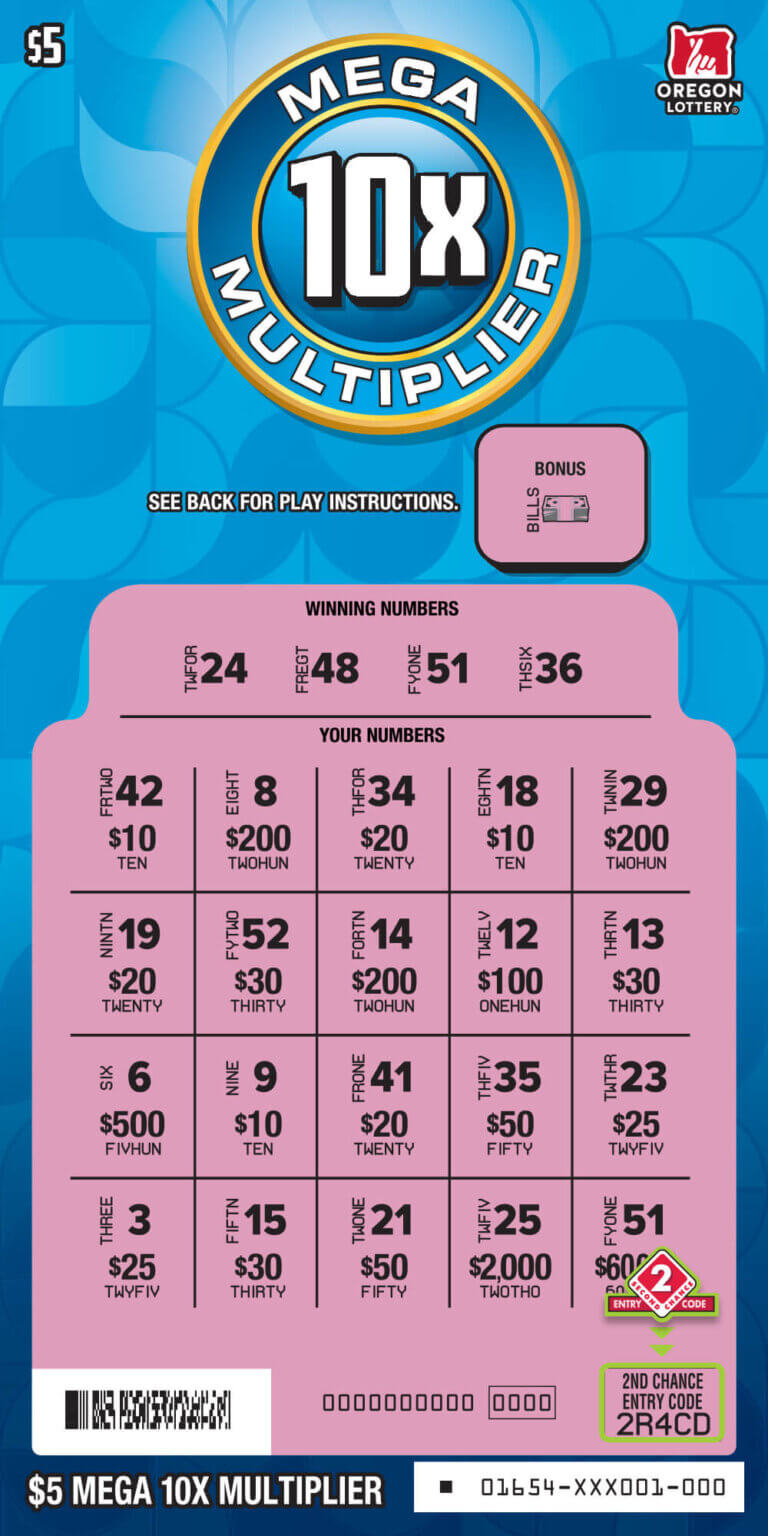 Mega 10X Multiplier - Lottery Scratch Tickets | Oregon Lottery