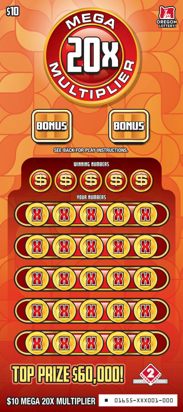 Mega 20X Multiplier - Lottery Scratch Tickets | Oregon Lottery